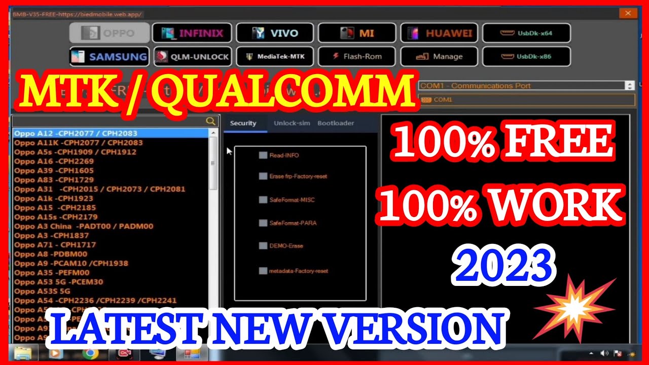 BMB MTK Qualcomm Tool V35 || Latest Software Update | Free Free - YouTube