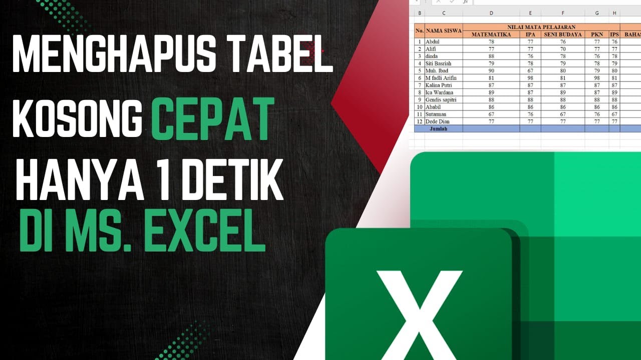 Cara Menghapus Tabel Kosong dengan cepat di MS Excel | Tugas Kantor ...