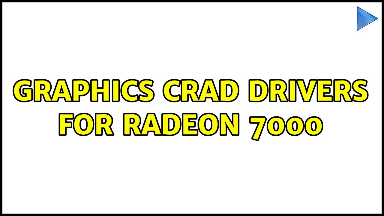 Ubuntu: Graphics Crad drivers for Radeon 7000 - YouTube