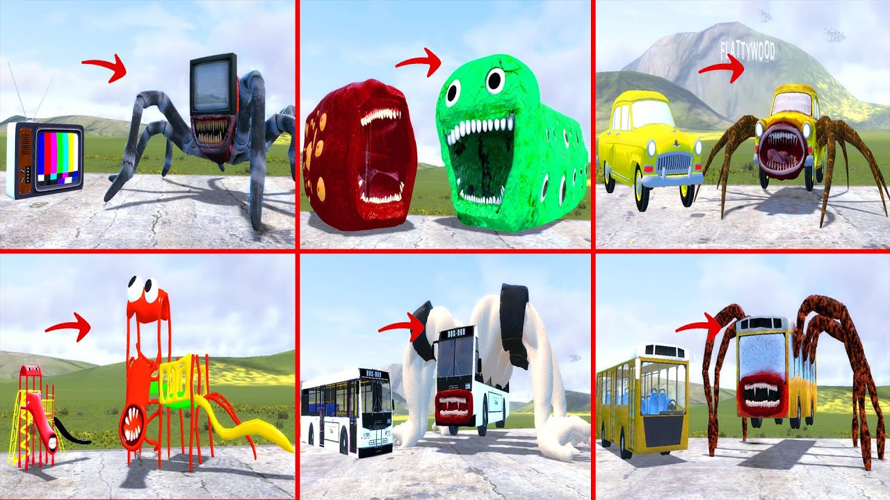 PLAYING AS CAR EATER, BUS EATER,TRAIN EATER,TV BUS EATER,BANBAN EATER ...