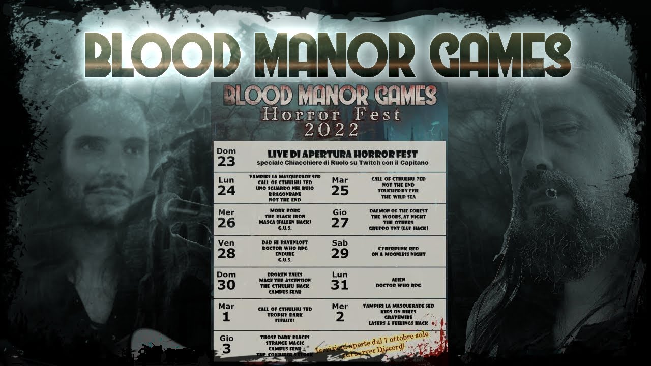 Gran Galà di Inaugurazione - Blood Manor Games Horror Fest 2022 - YouTube