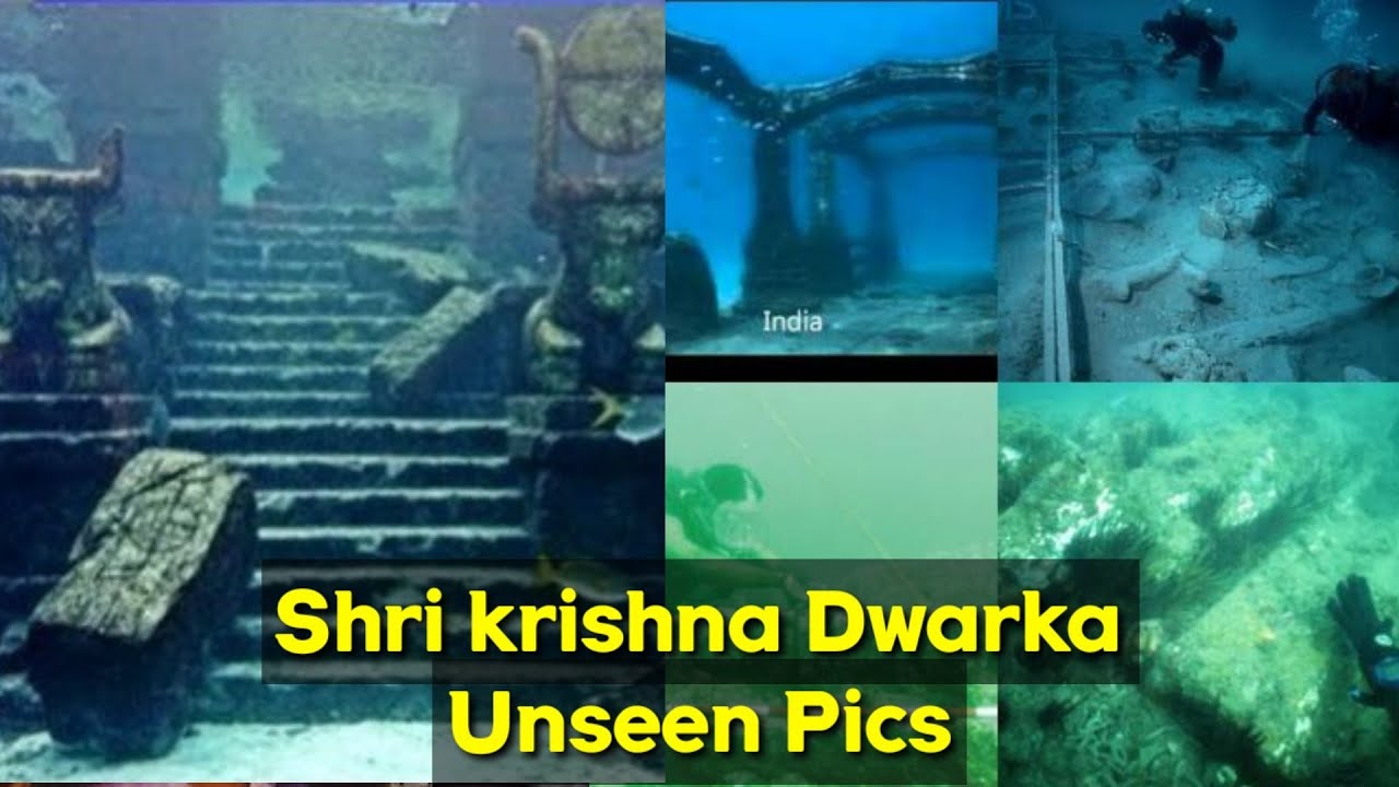 Shri Krishna Mahal Dwarka underwater unseen rare Image #krishna #radhe ...