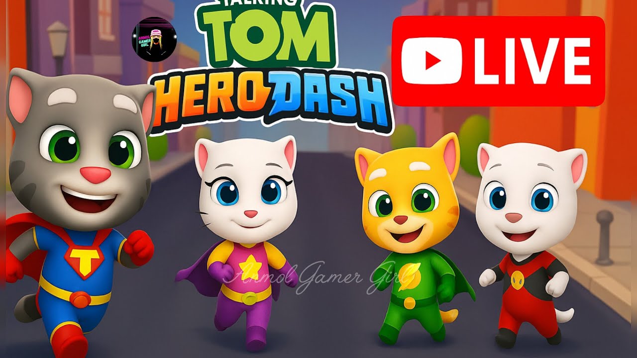 Talking Tom Hero Dash LIVE – City Rescue Mission Begins! 🦸‍♂️🌆 by Anmol ...