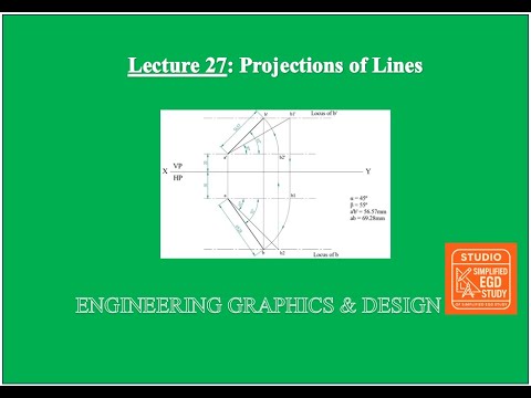 Lecture 27: Projections of Lines (Standard Format)| Engineering ...