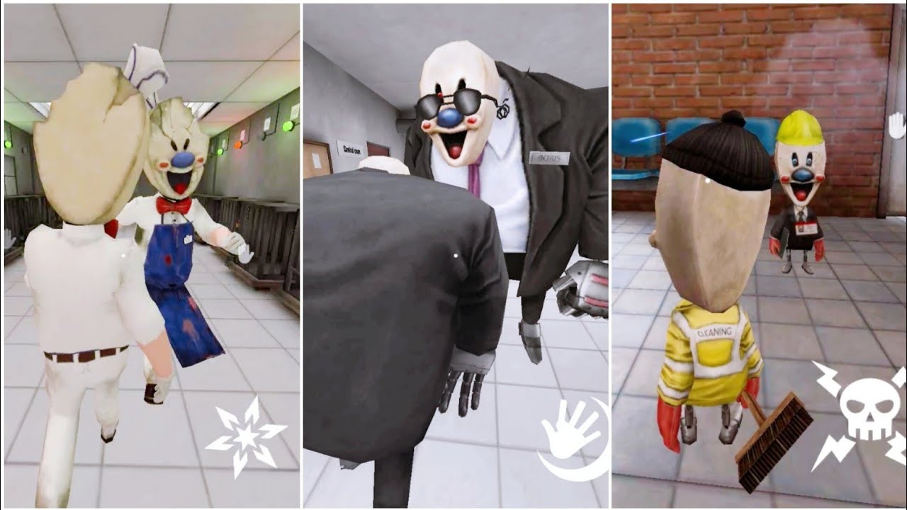 Ice Scream 4 Rod Vs Rod - Boris Vs Boris - Mini Rods Vs Mini Rods - YouTube