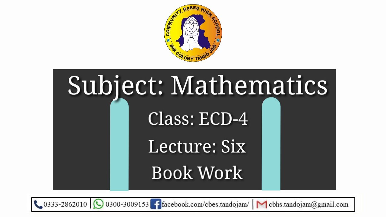 6th Lecture ECD-4 Mathematics-Oxford - YouTube