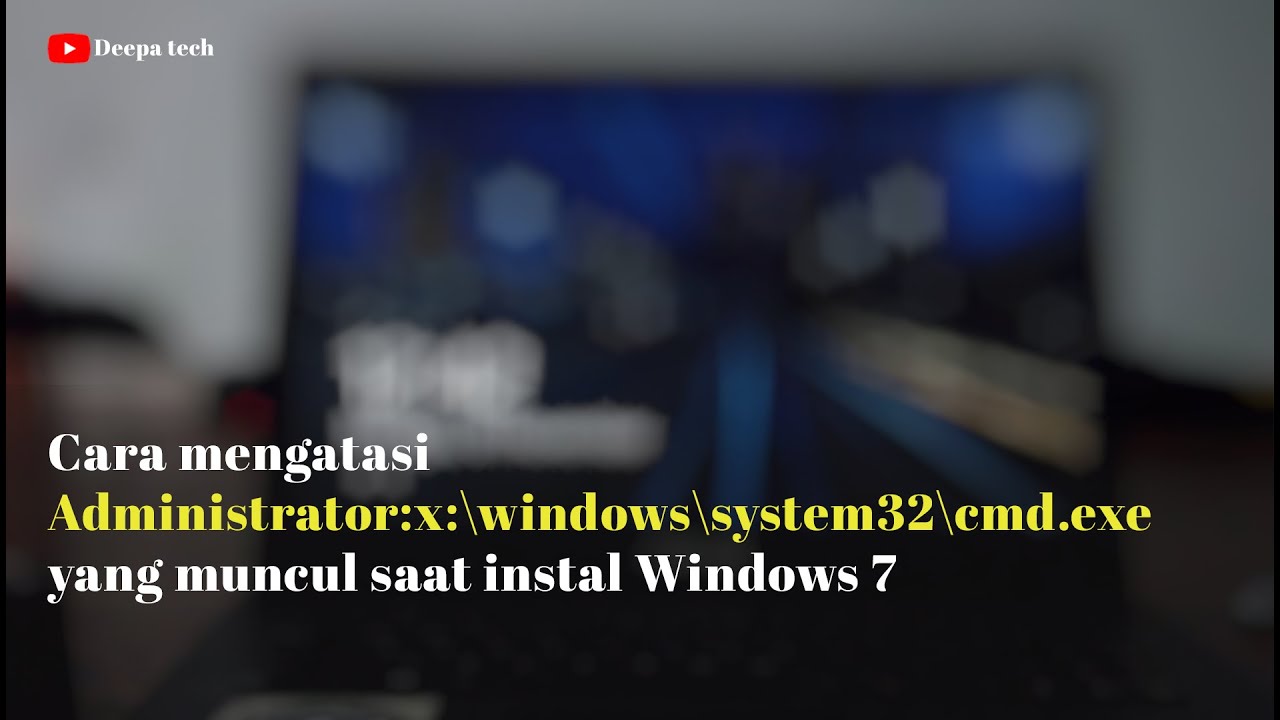 Cara mengatasi CMD (Command prompt) yang muncul pada saat instal Windows 7 - YouTube