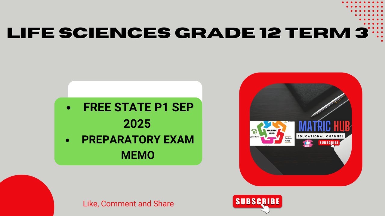 Life Science P1 Grade 12 :Term 3 - Free State Province Sep 2025 - YouTube