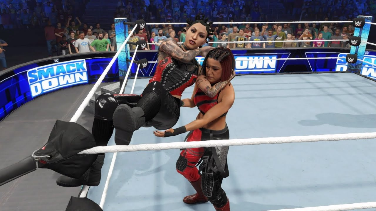 WWE 2K23 - SHOTZI VS BAYLEY | SmackDown - YouTube