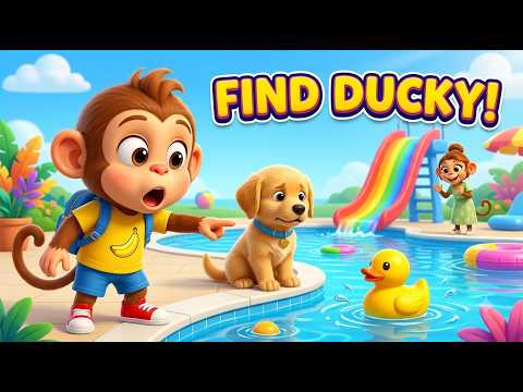 Pool Day with Coco Monkey! 🥽 | Swim and Splash Song | Coco Monkey Kids Songs & Nursery Rhymes