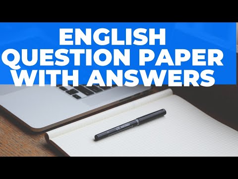 CBSE CLASS 4 _ ENGLISH EXAM_ QUESTION PAPER WITH ANSWERS - YouTube