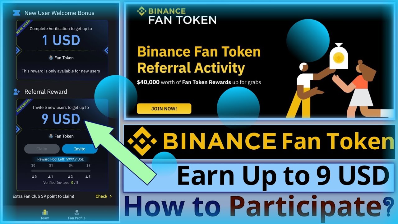 Earn Up to 9 USD || Binance Fan Token Referral Activity || How to Participate - YouTube