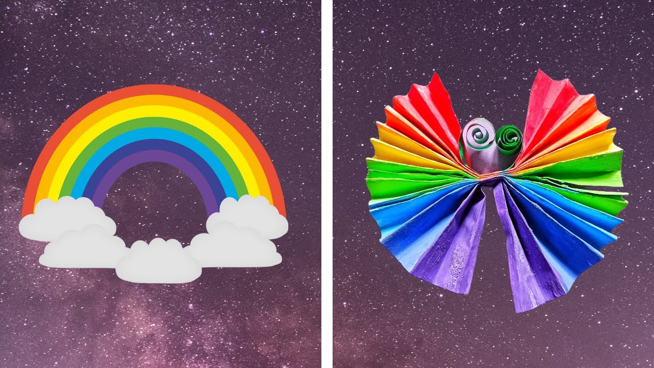 Amazing Rainbow 🌈 Craft | Cute Craft Ideas With Seven Colors 🎨 | Flash ...