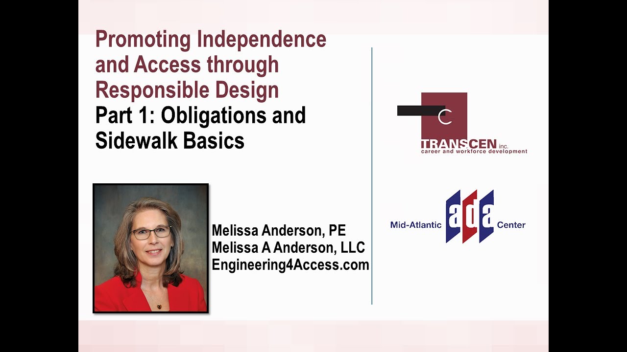 Public Rights of Way Accessibility Guidelines: Obligations and Sidewalk ...