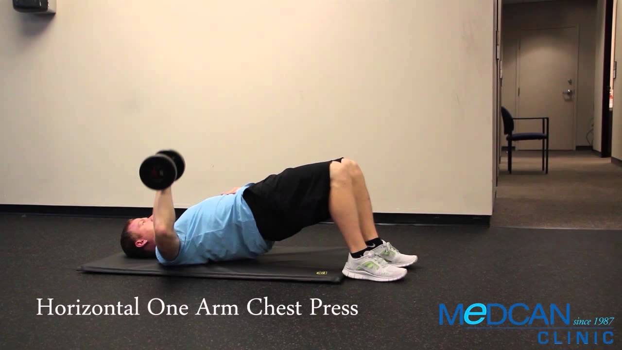 Horizontal One Arm Chest Press - YouTube