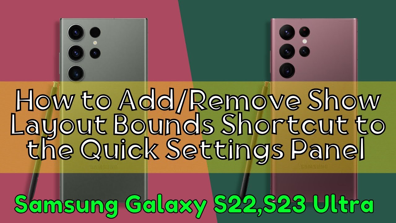 How to Add/Remove Show Layout Bounds Shortcut to the Quick Settings ...