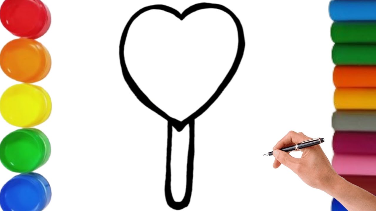 Let's Draw A Beautiful Heart Shape 🌈 Icecream | Kids Drawing | Icecream ...