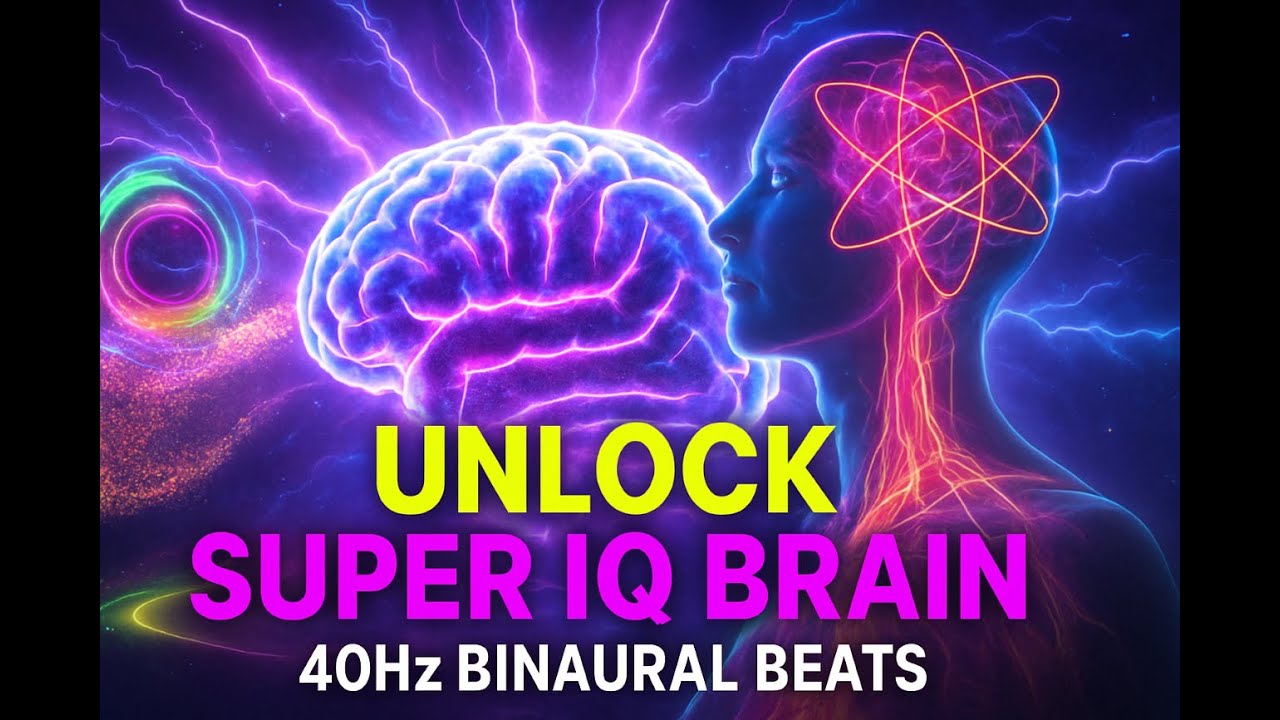Unlock Super IQ Brain | 40Hz Binaural Beats for Focus & Memory - YouTube