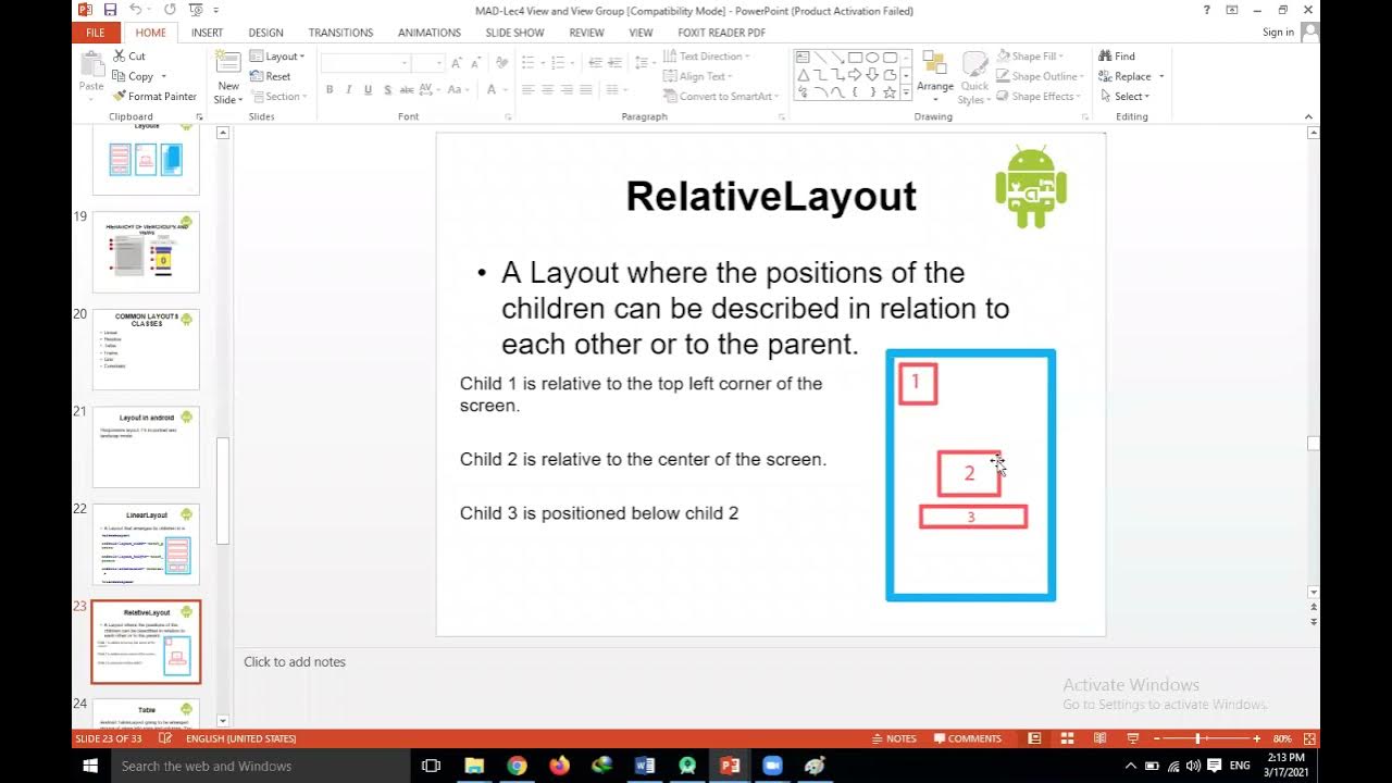 View and View Group in Android Studio | Lecture 05 | MAD| Samreen ...