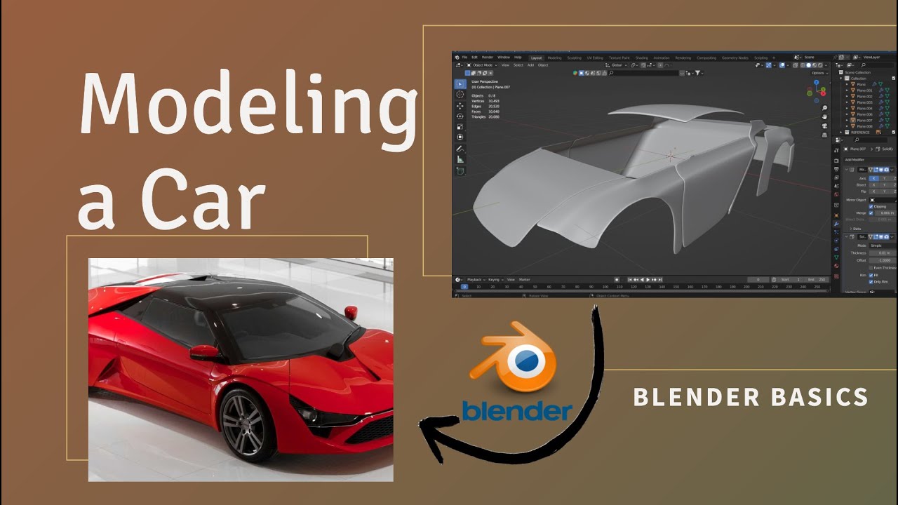 Modeling a 3D Car in Blender from Scratch | LIVE 2 - YouTube