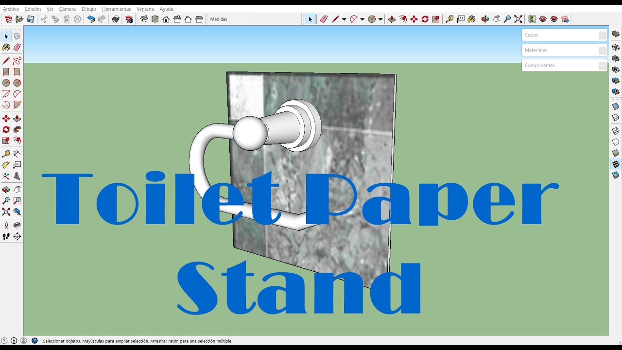 Toilet Paper Stand - Sketchup - YouTube