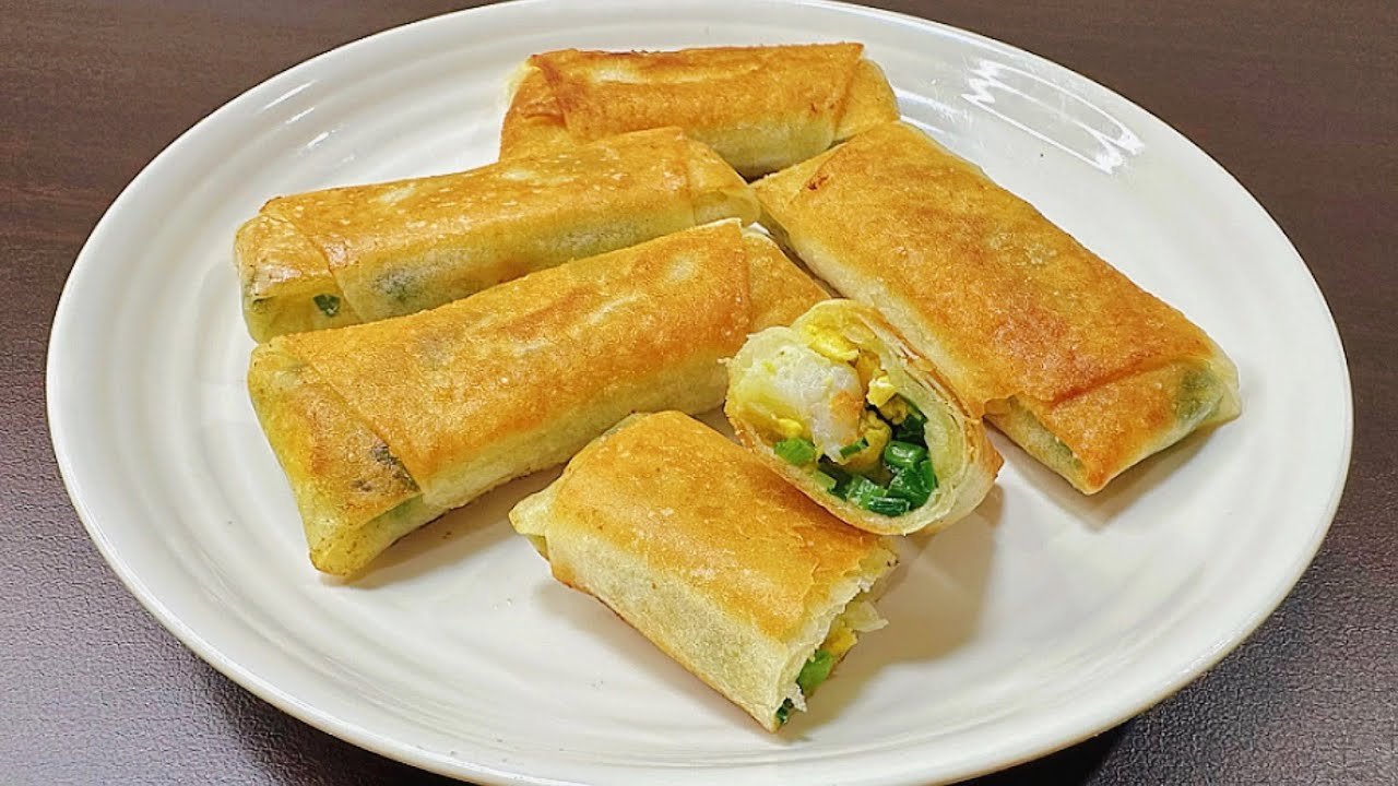 Simple Homemade Chives and Shrimp Spring Rolls Recipe - YouTube