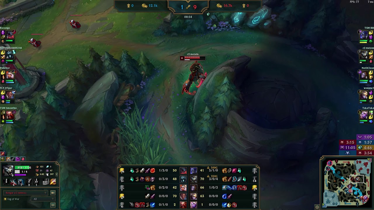 League of Legends Rengar Jungle Pentakill - C2 Meteos - YouTube