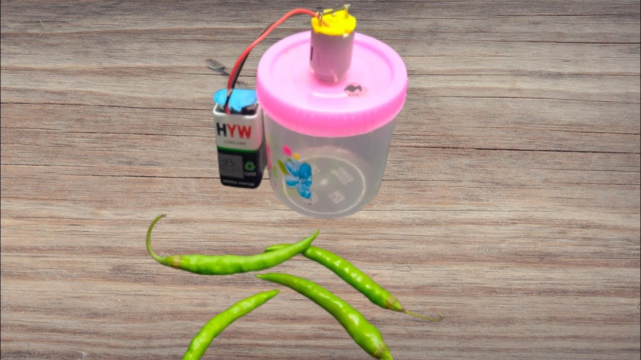 Mini Chilli Cutter Machine|| How To Make A Chilli Cutter At Home With ...