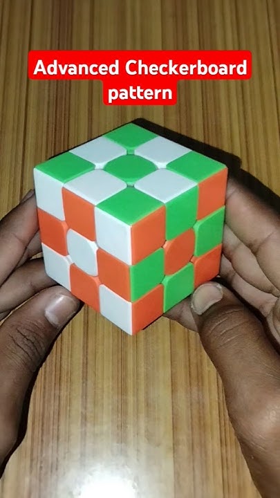 Advanced checkerboard pattern on Rubik's cube #shorts #shortsfeed # ...