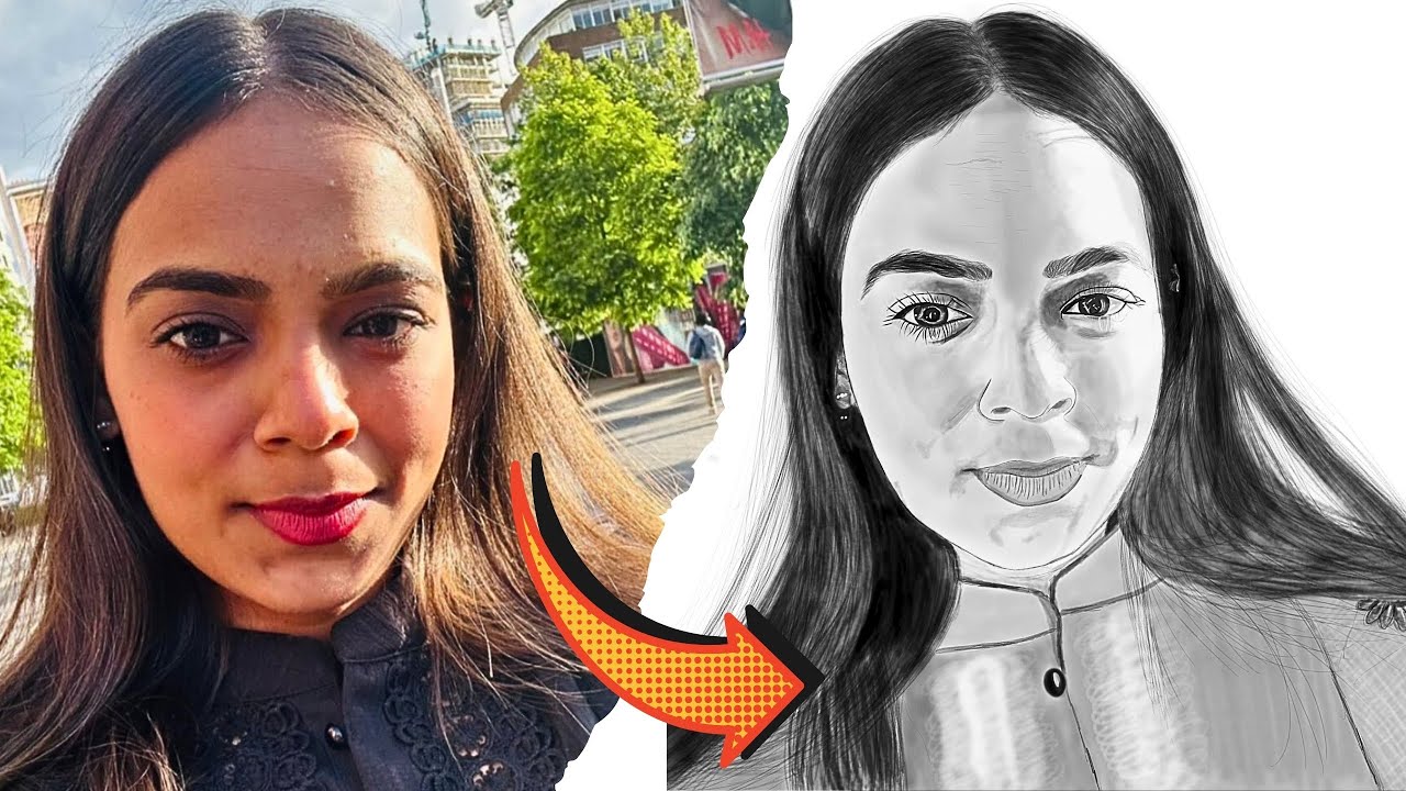 Digital Pencil Art | ASMR Drawing | 6 Hours to 7 Minutes - YouTube