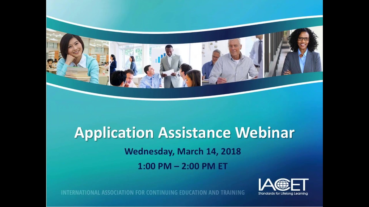 IACET Accredited Provider (2018-1 Standard) Application Assistance ...