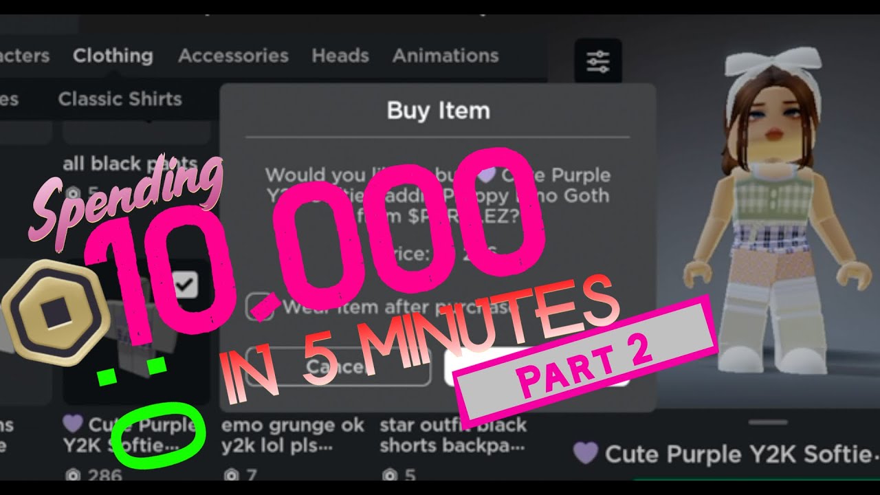 ~Spending 10K Robux in 5 Minutes!! PART 2 | Roblox~ - YouTube