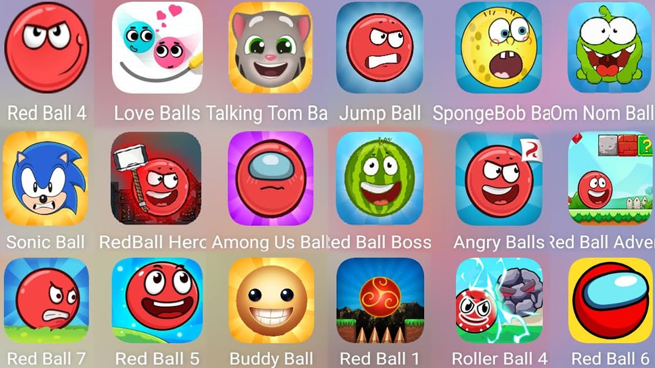 Talking Tom Ball,Among Us Ball,Red Ball Bossy,Jump Ball,Red Ball 6,Red ...