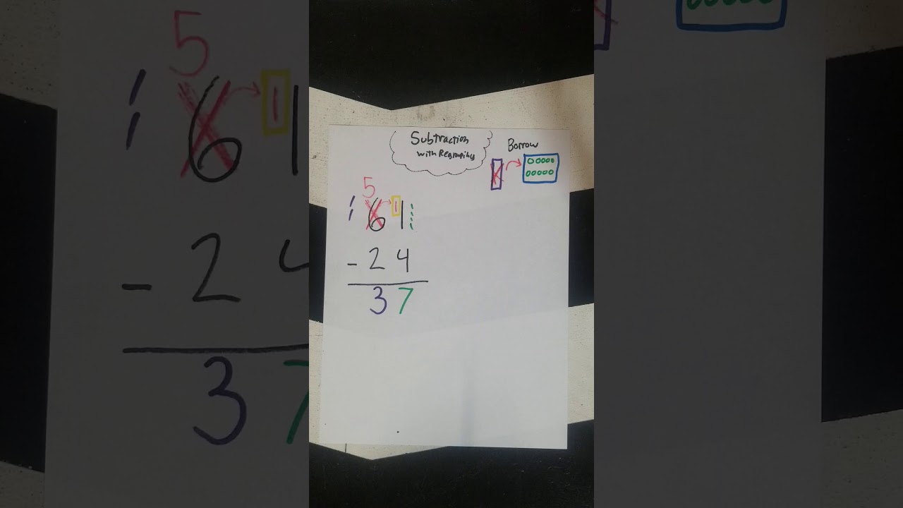 Vertical subtraction with regrouping - YouTube