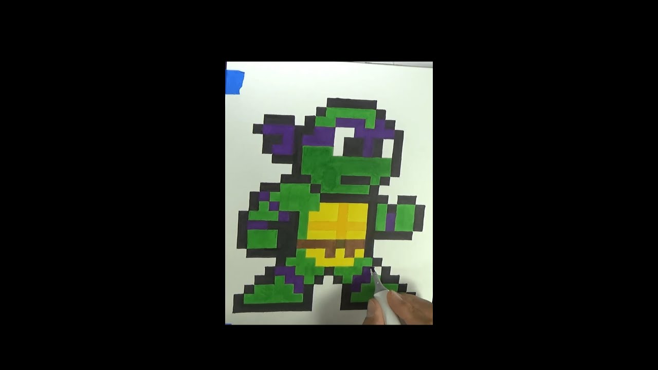 Donatello from Teenage Ninja Mutant Ninja Turtles as Pixel Art Marker ...