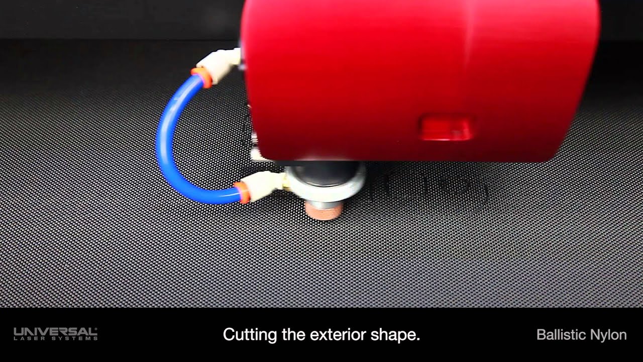 Laser Cutting Ballistic Nylon by Universal Laser Systems - YouTube