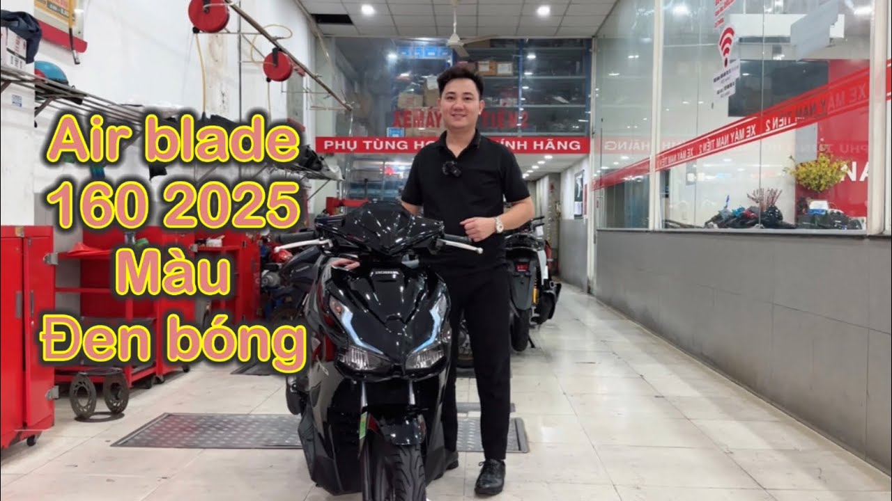 Air blade 160 màu đen bóng 2025/ Ab 160 2025 đen bóng - Nam hihi - YouTube