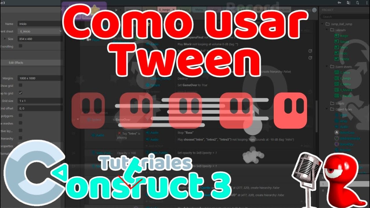 Tutorial Construct 3, Tween, que es y como funciona. - YouTube