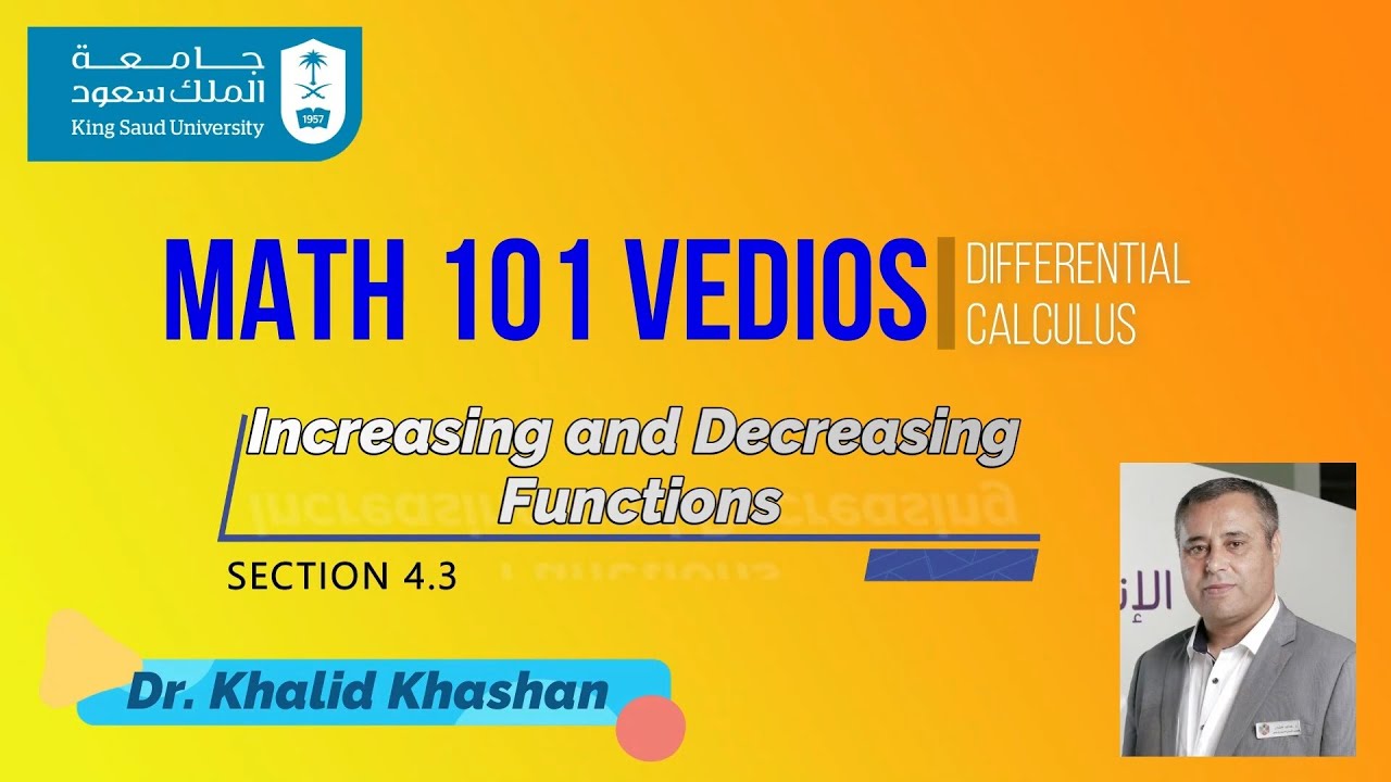 Math101_Section 4.3_Inc. and Dec. Function - YouTube