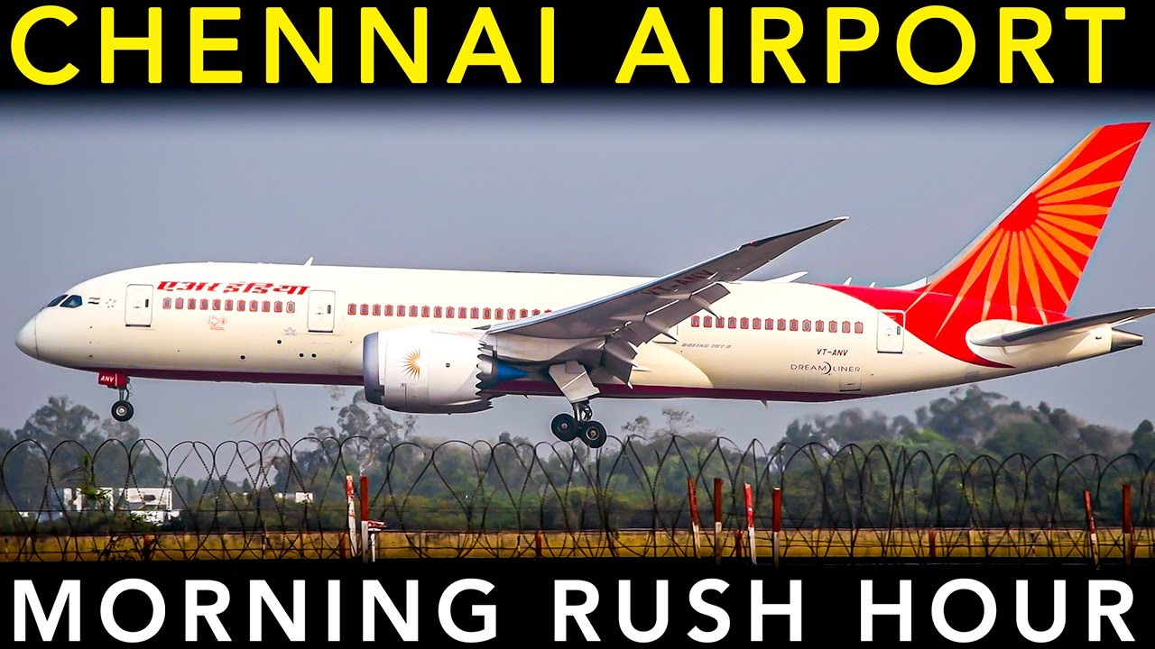 SUPER BUSY Plane Spotting at CHENNAI AIRPORT🇮🇳 - Landing & Takeoff ...