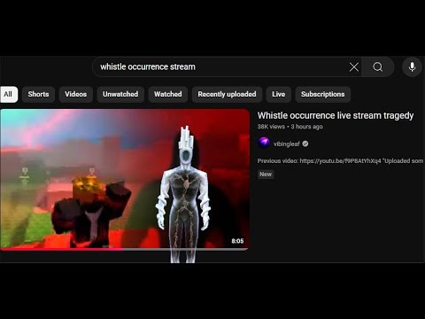 Whistle occurrence live stream tragedy but something is different - YouTube