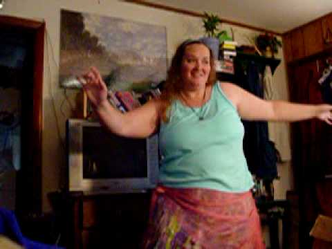 Fat bellydancer improv to Wipeout - YouTube