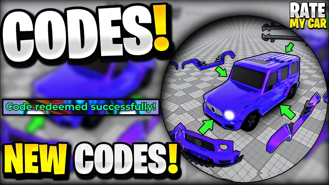 🤯*NEW* ALL WORKING CODES FOR RATE MY CAR! ROBLOX RATE MY CAR CODES ...