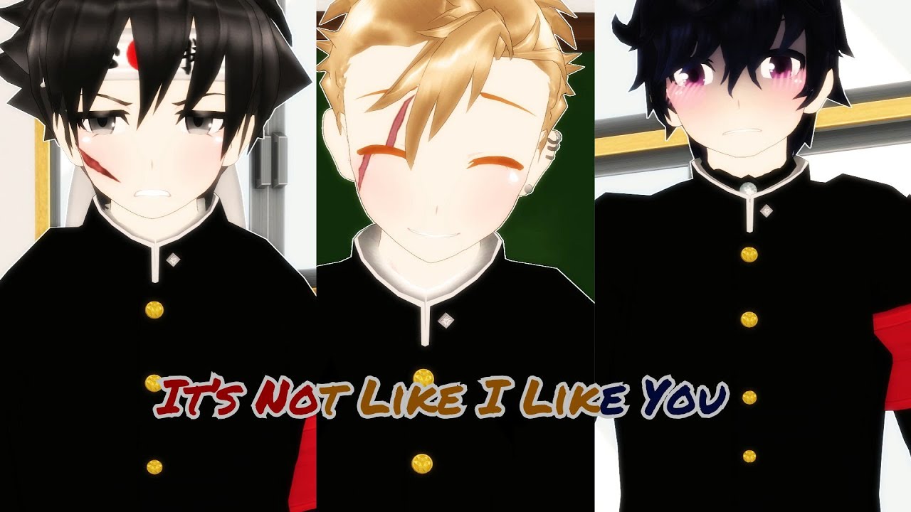 MMD ⌋ It's Not Like I Like You [ Umeji X Budo X Shin ] Yandere ...