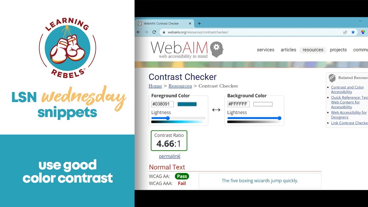 E-Learning Accessibility: Use Good Color Contrast - YouTube