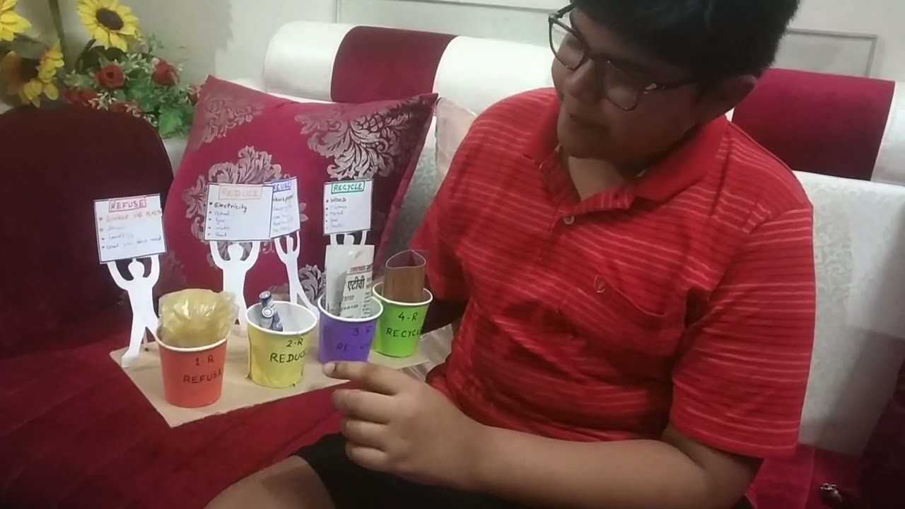 Project model on 4R (Refuse Reuse Reduce Recycle) - YouTube