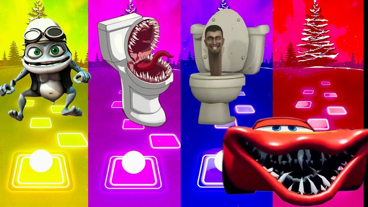 🔴Crazy Frog 🆚SKIBIDI TOILET 🆚 SKIBIDI TOILET 🆚McQueen Tiles Hop EDM ...