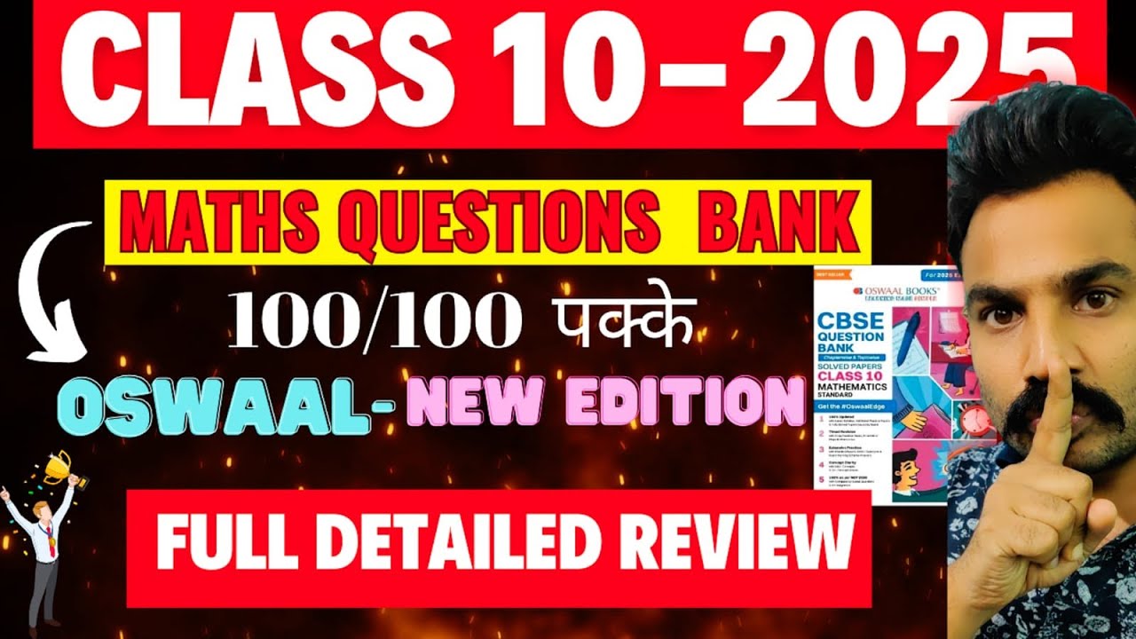Oswaal Question Bank Class 10 MATHS | For Exams 2025 | Detailed Review ...