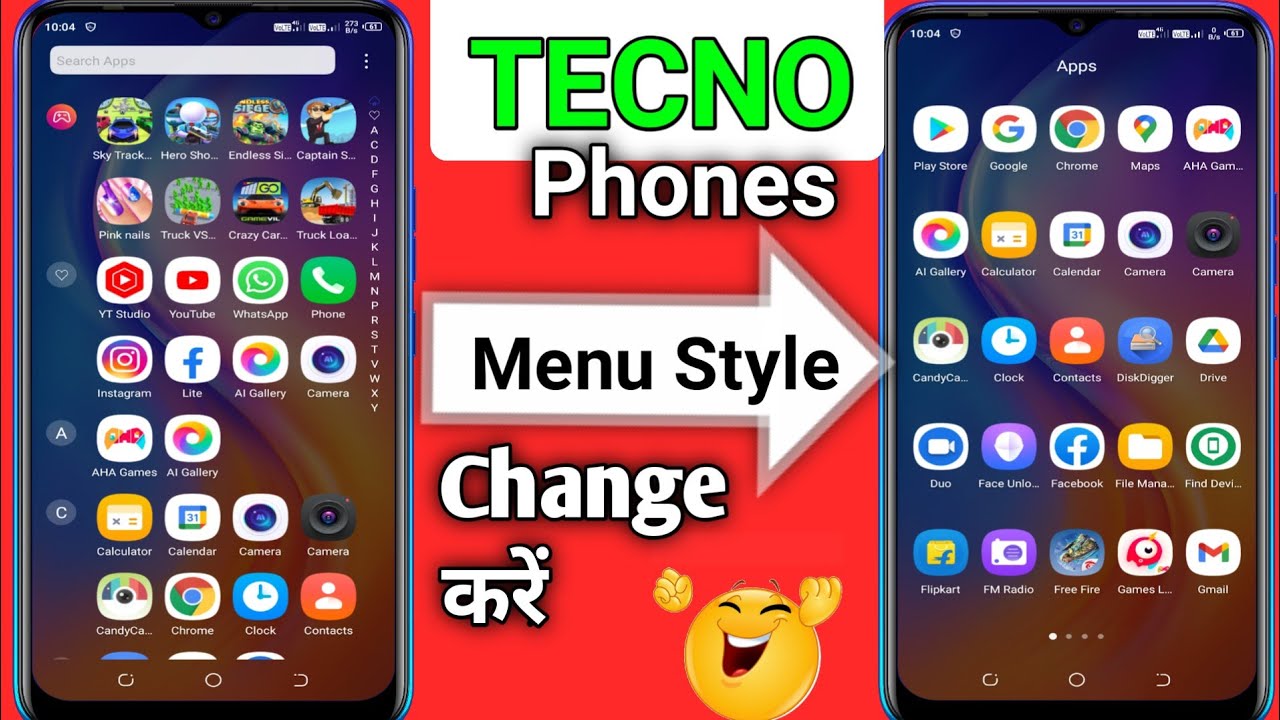 How To Change Menu Style In Tecno Phone | Tecno Phone Me Menu Icon ...