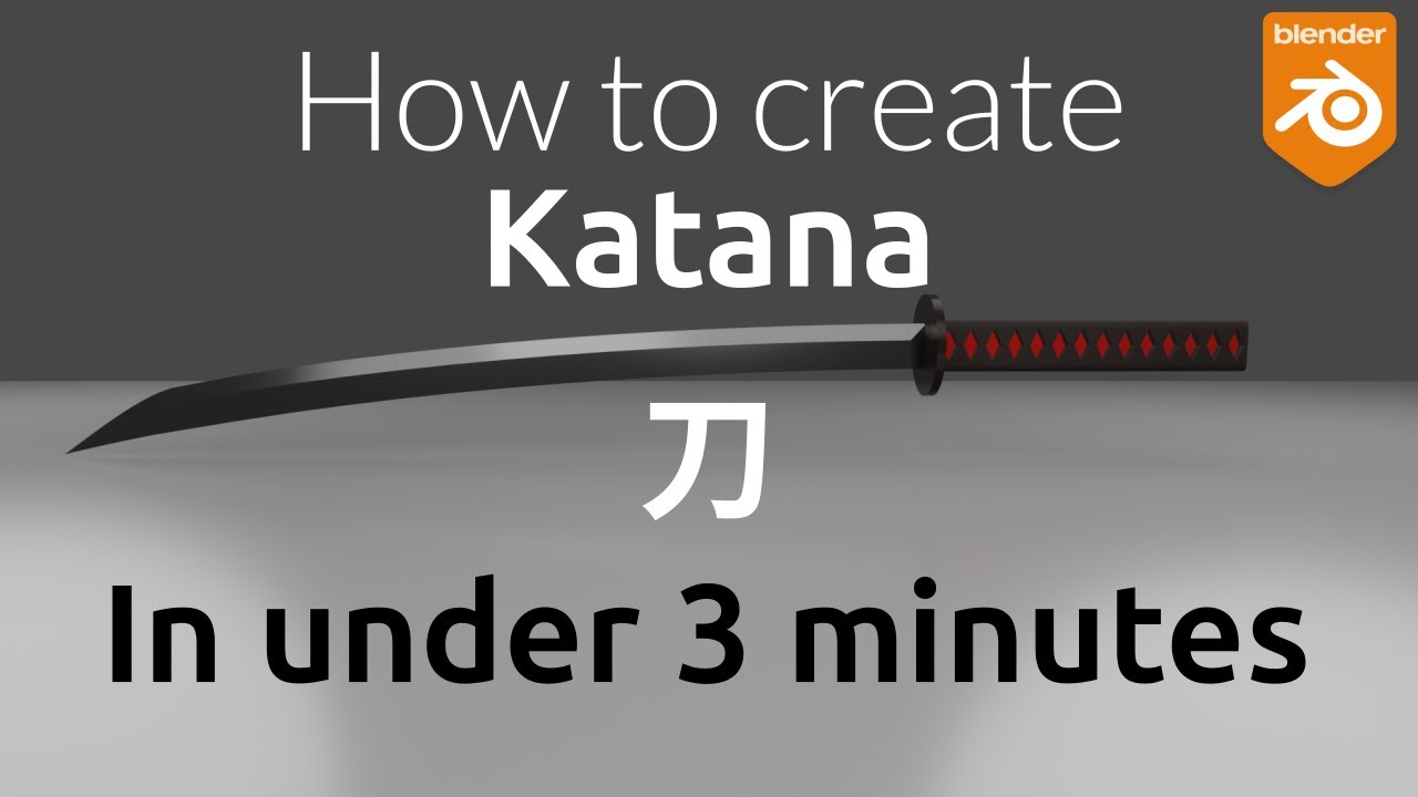 How to quickly create katana in Blender 3d - YouTube